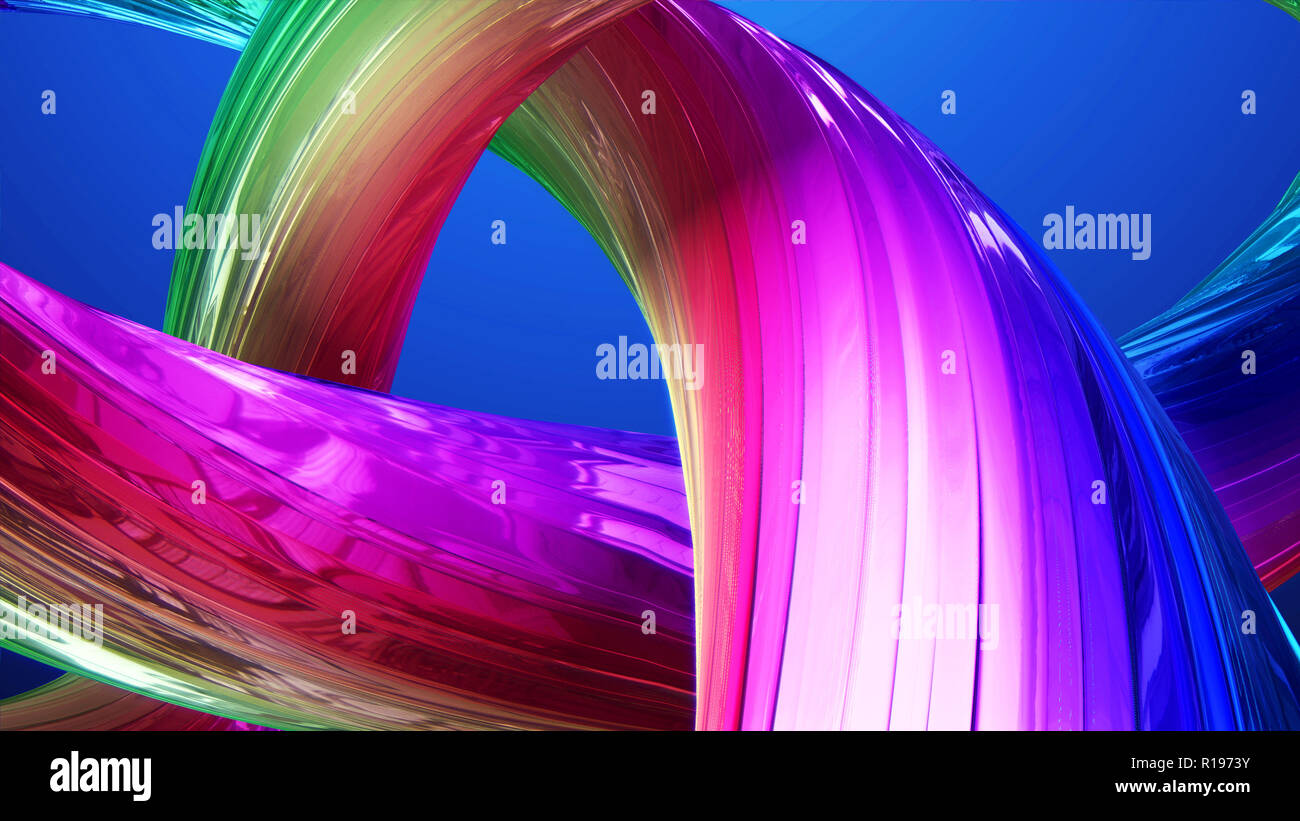 abstract background of twisted multicircular 3d lines Stock Photo - Alamy