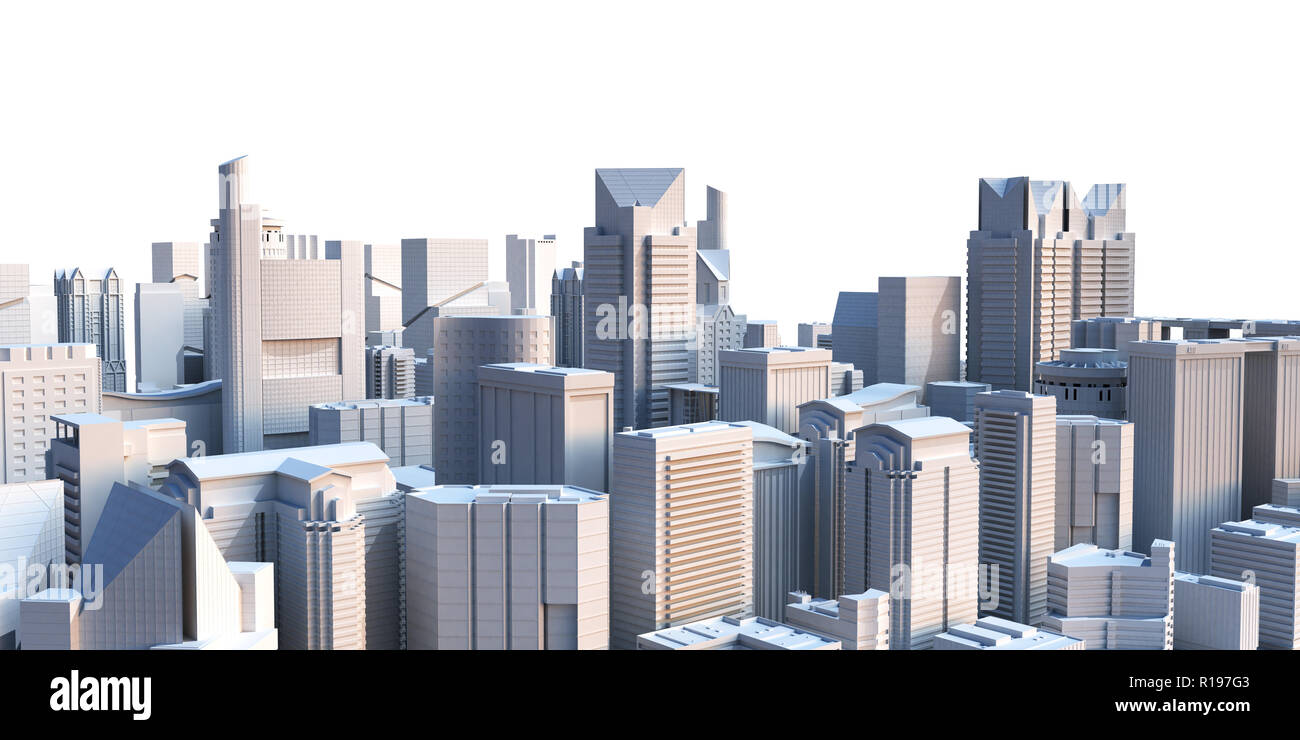 3d rendering modern high rise buildings hi-res stock photography and ...