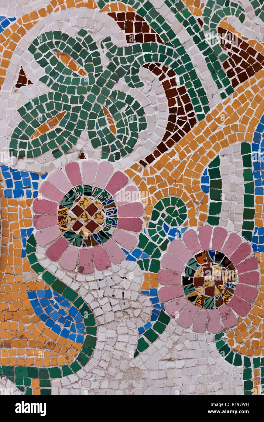 The ticket office of the Palau De La Musica decorated with colourful ...