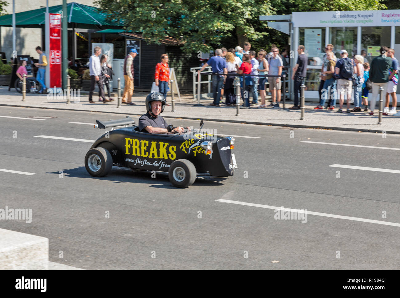 BERLIN, GERMANY - JULY 13, 2018: Hot rod small car in downtown. Berlin ...