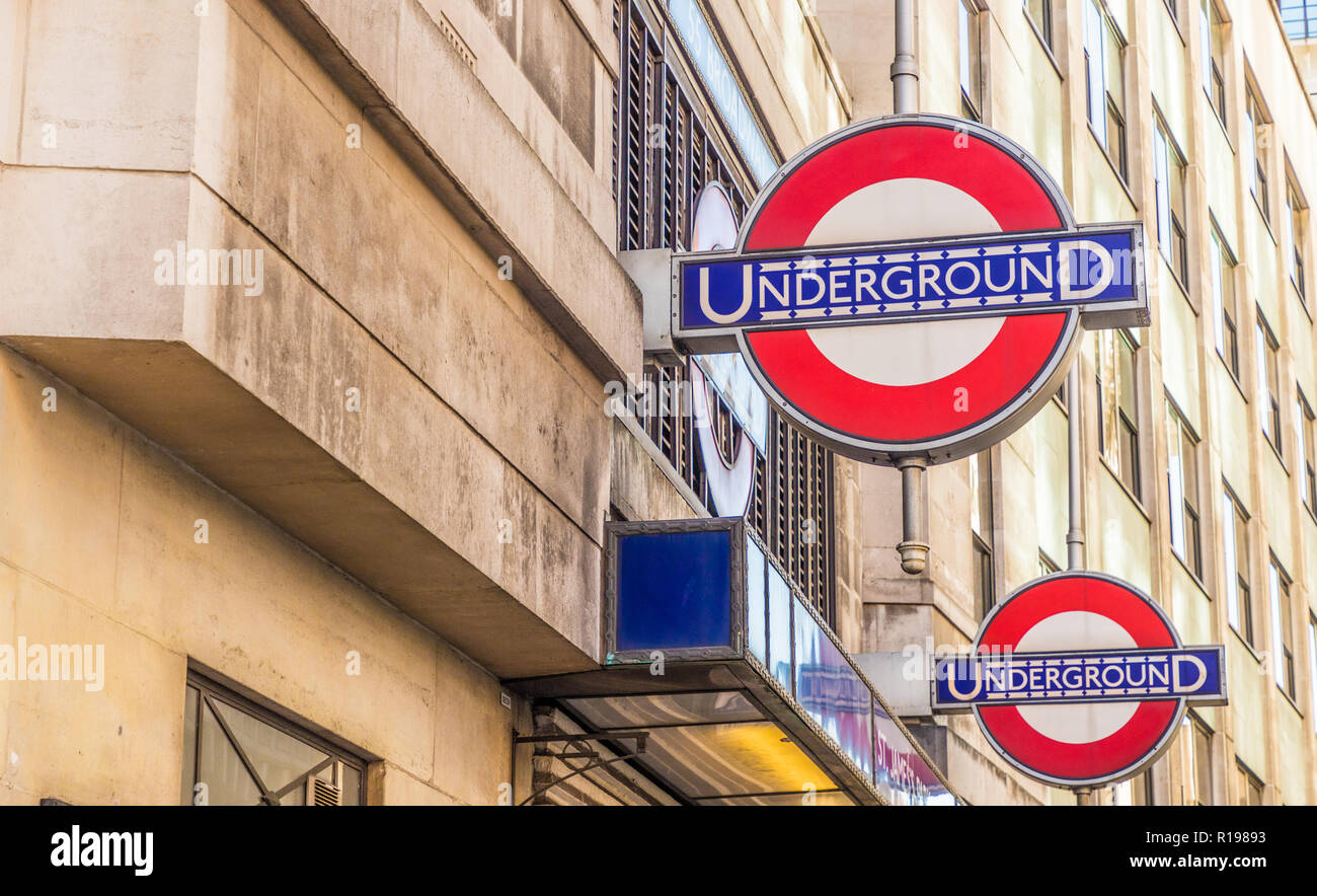 London underground signs hi-res stock photography and images - Alamy