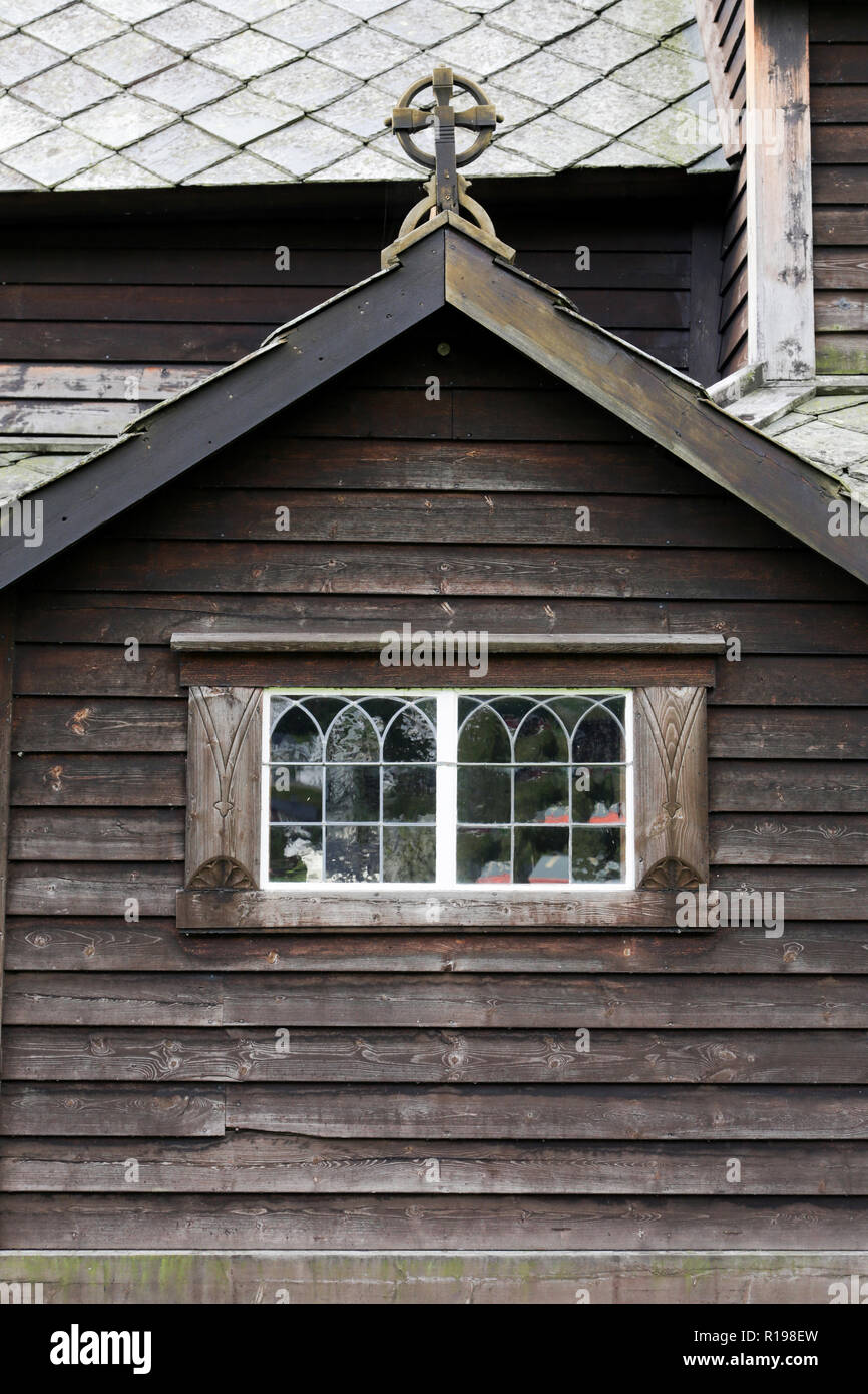 The 13th century old Roldal Stave Church (Roldal stavkyrke Stock Photo ...