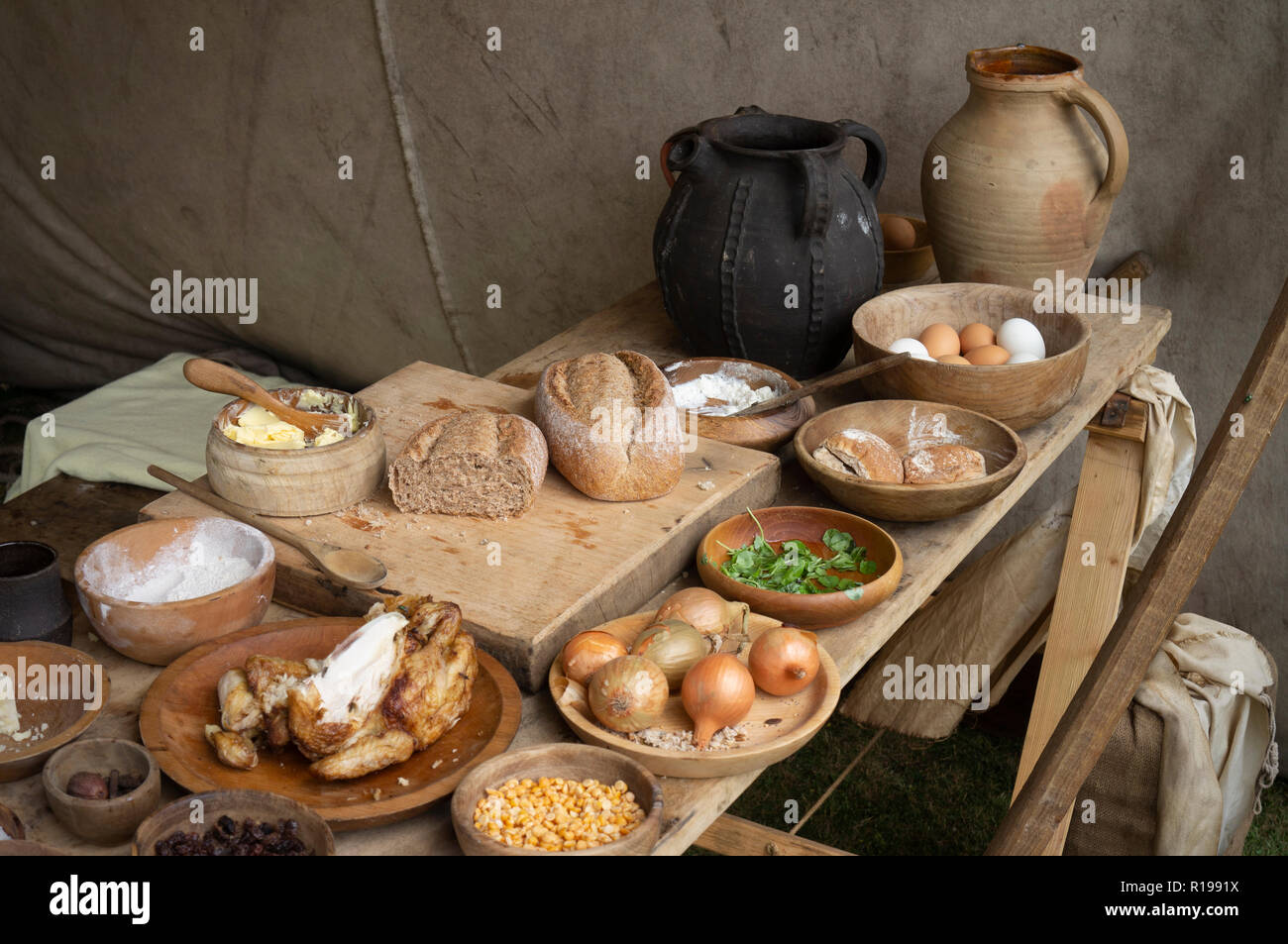 Medieval Feast Table Setting