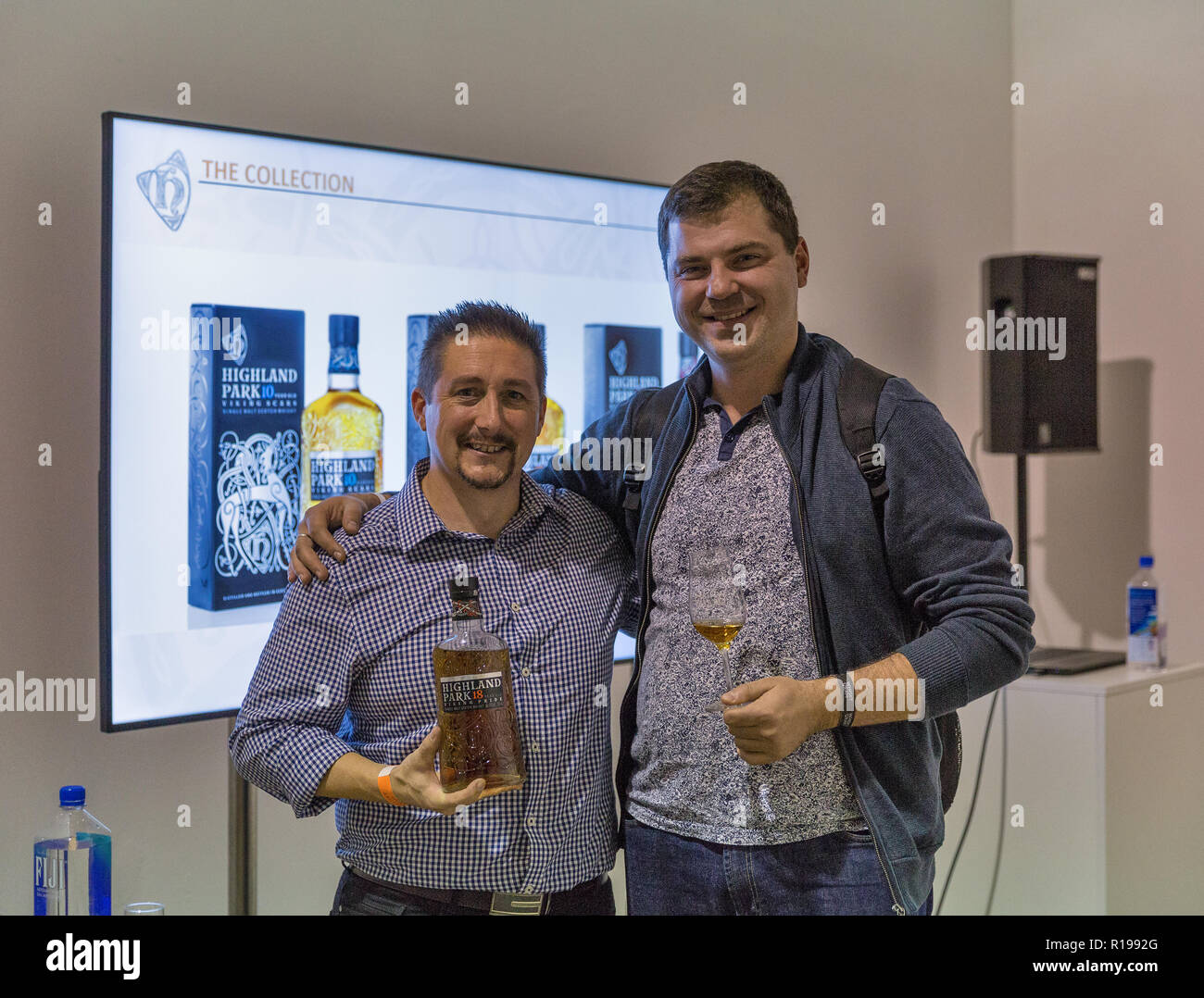 KIEV, UKRAINE - OCTOBER 20, 2018: David Francis presents Highland Park ...