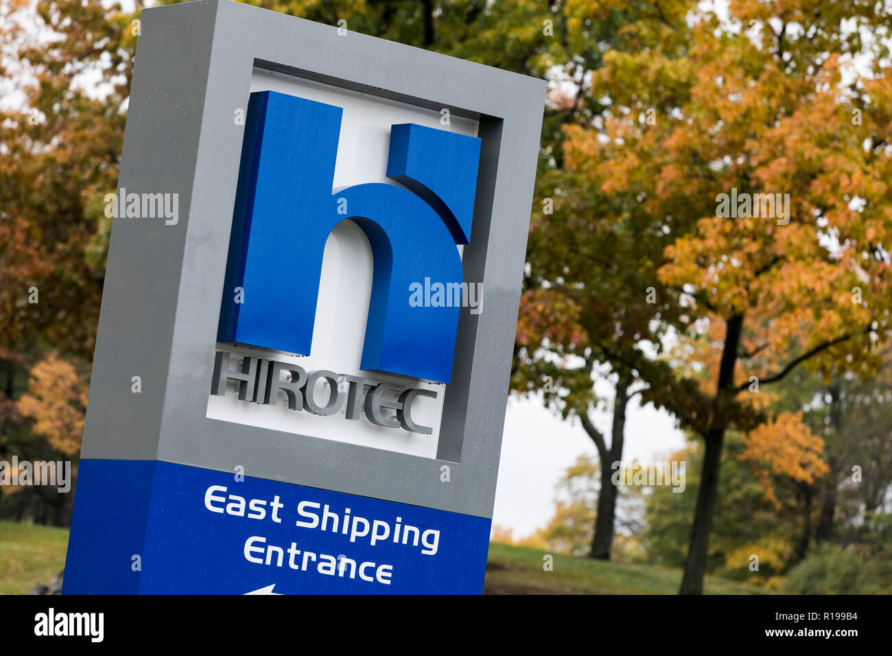 A logo sign outside of a facility occupied by HIROTEC in Auburn Hills ...