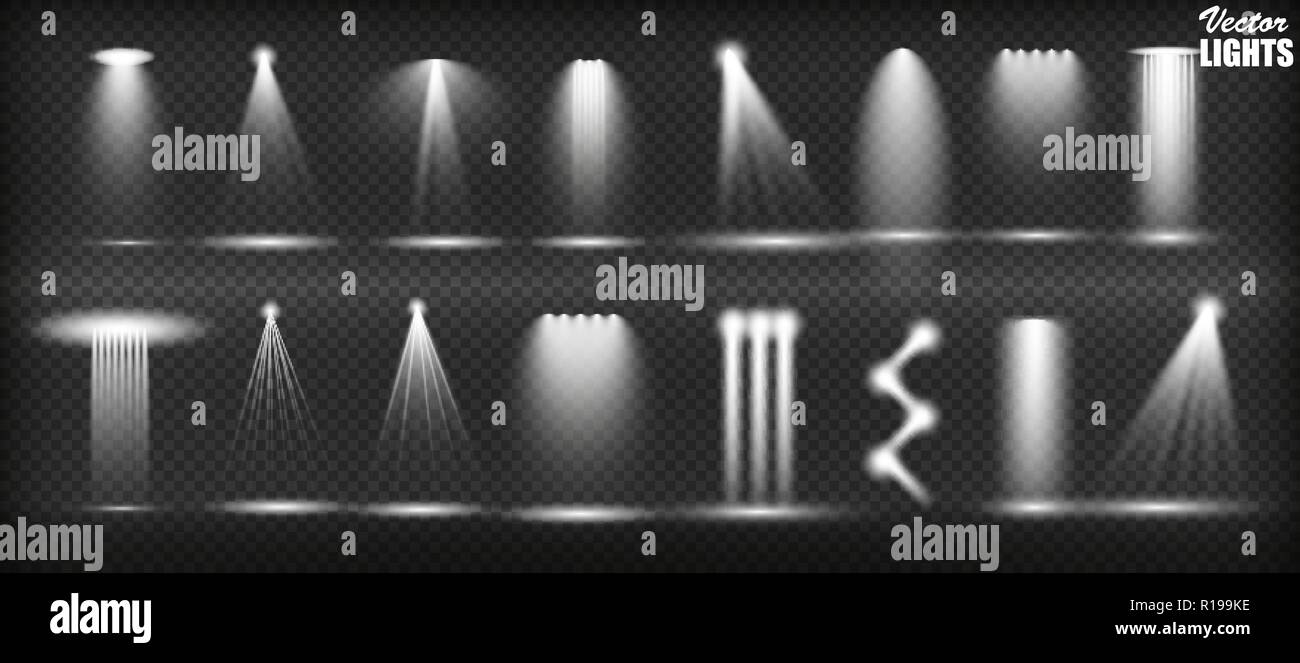 Vector Spotlights. Scene. Light Effects Stock Vector Image & Art - Alamy