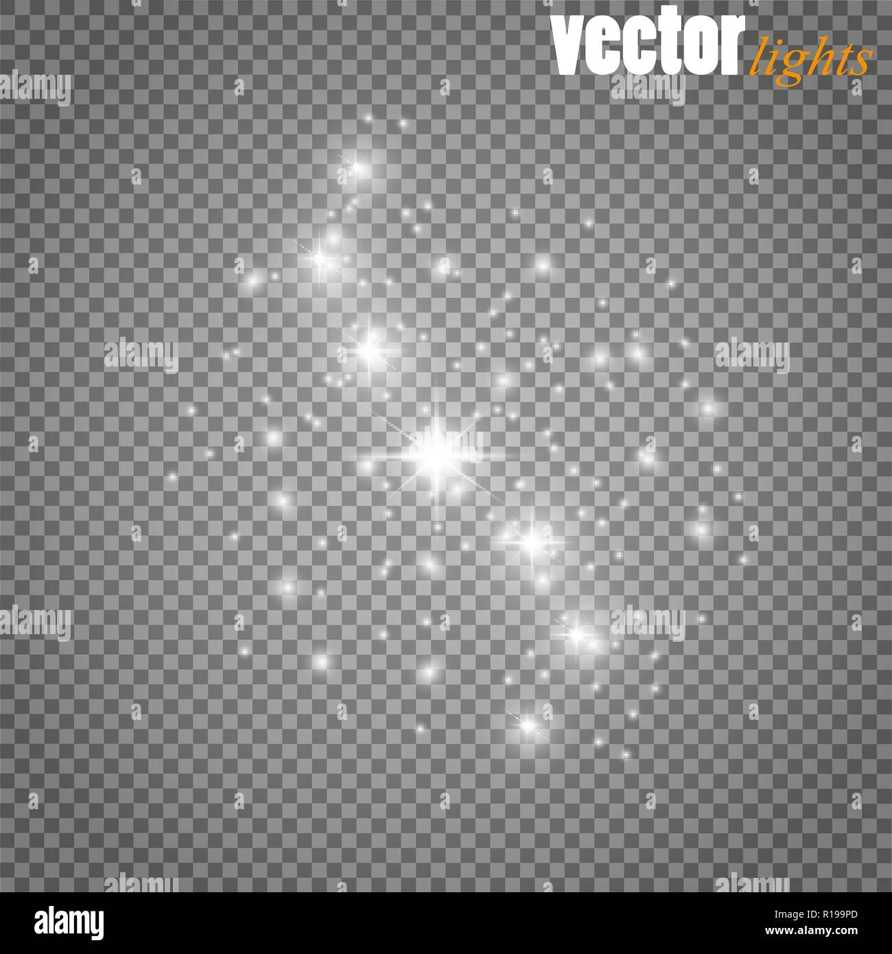 Glow light effect. Vector illustration. Christmas flash Concept Stock ...