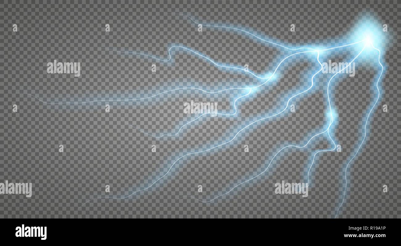 Storm with Lightning isolated on transparent background Stock Vector ...