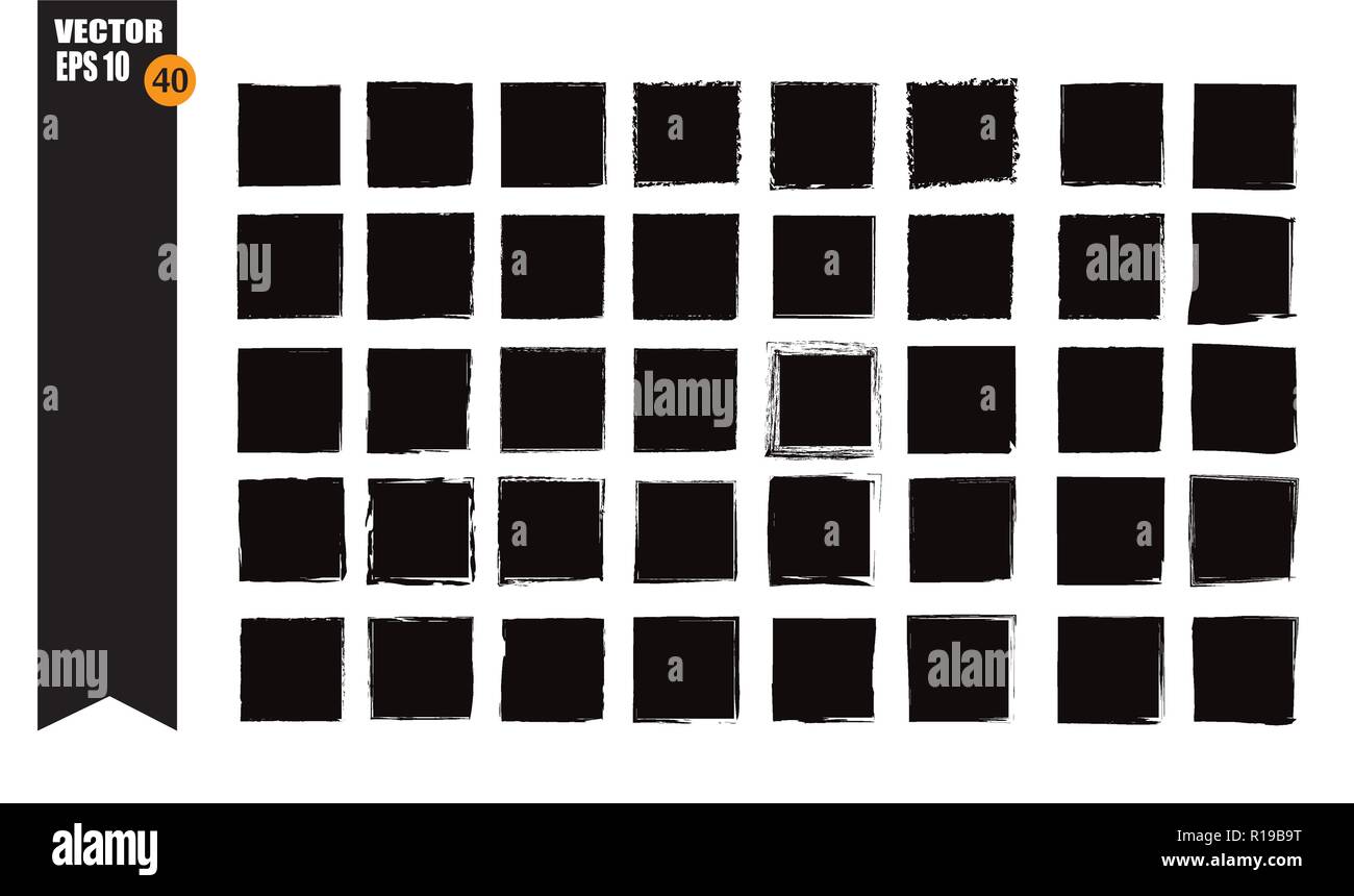 Black white squares grunge Stock Vector Images - Alamy
