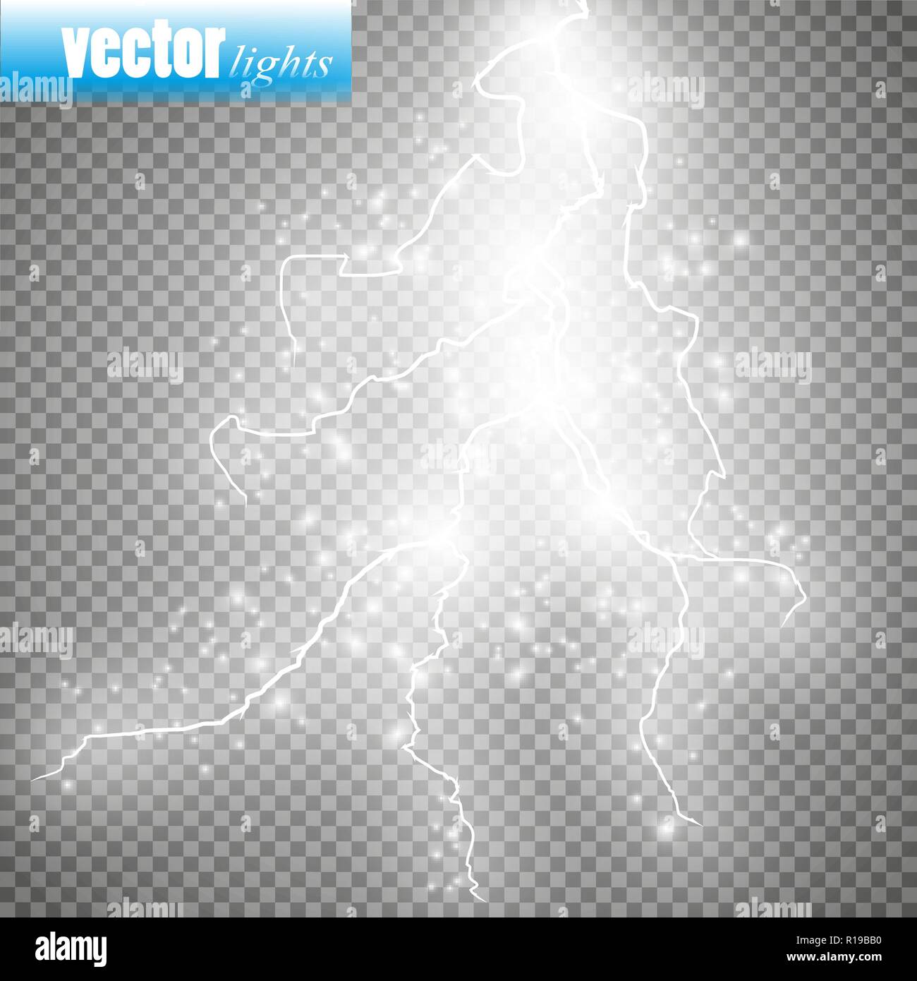 Storm with Lightning isolated on transparent background Stock Vector ...
