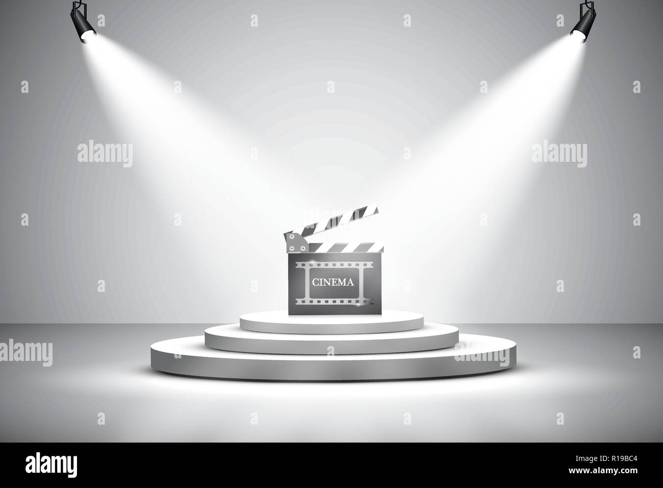Vector Spotlights. Scene. Light Effects Podium. Light Stock Vector ...