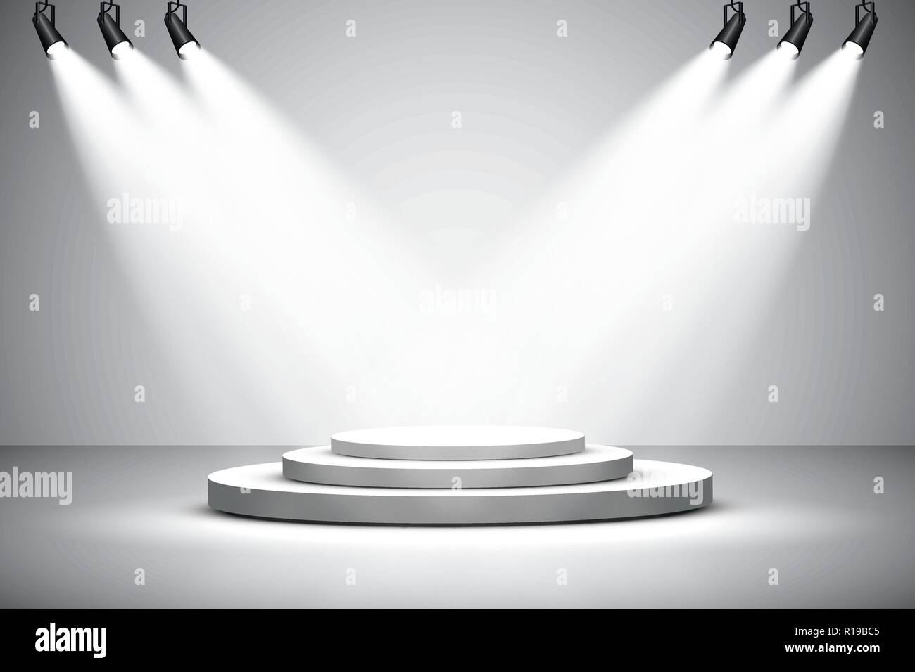 Vector Spotlights. Scene. Light Effects Podium. Light Stock Vector ...