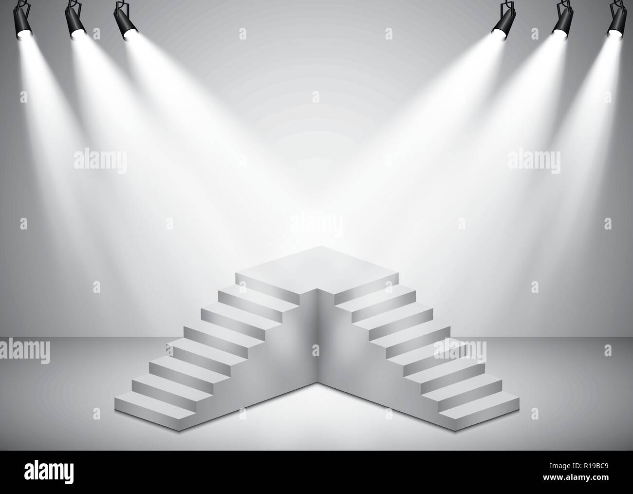 Vector Spotlights. Scene. Light Effects Podium. Light Stock Vector ...