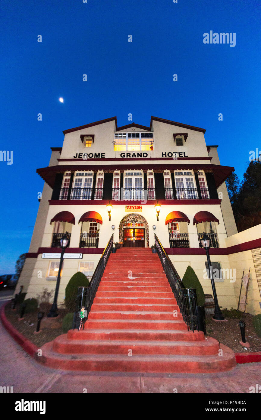 The Asylum Restaurant, Jerome Grand Hotel, in the mining town of Jerome ...