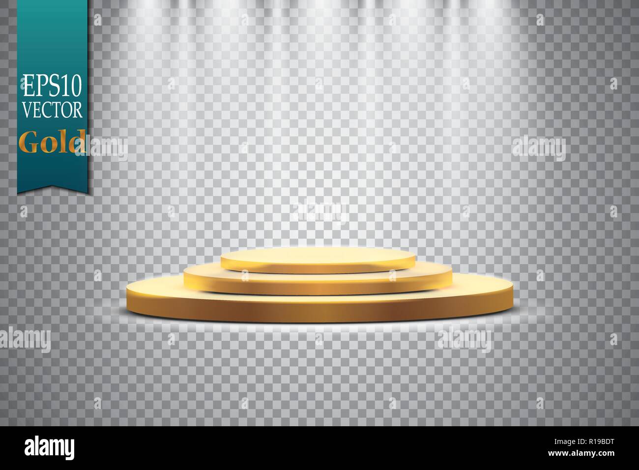 Podium on a transparent background. Vector illustration Stock Vector ...