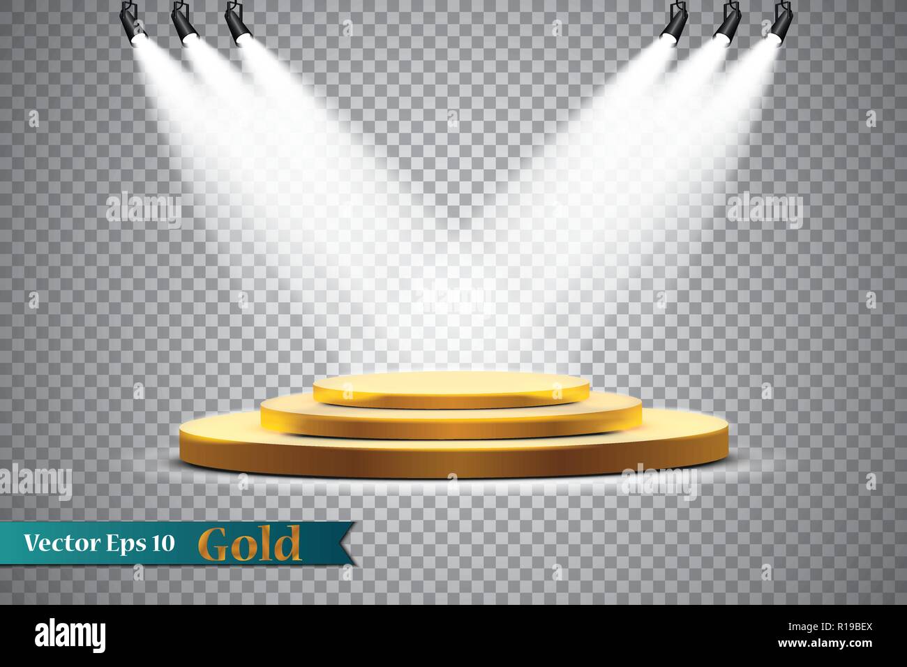 Podium on a transparent background. Vector illustration Stock Vector ...