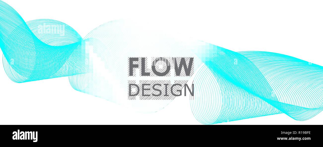 Flow shapes design. Liquid wave background. Abstract 3d flow shape ...