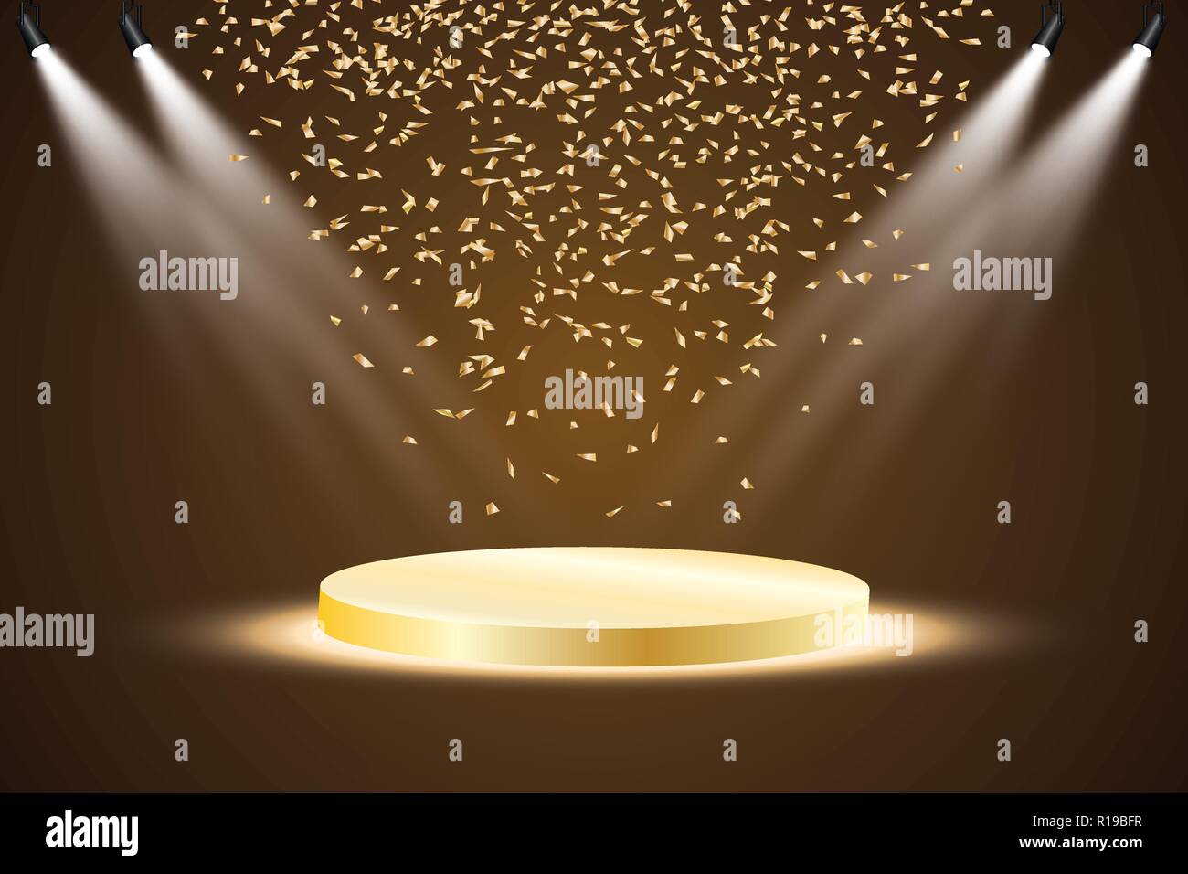 Confetti at podium Stock Vector Images - Alamy