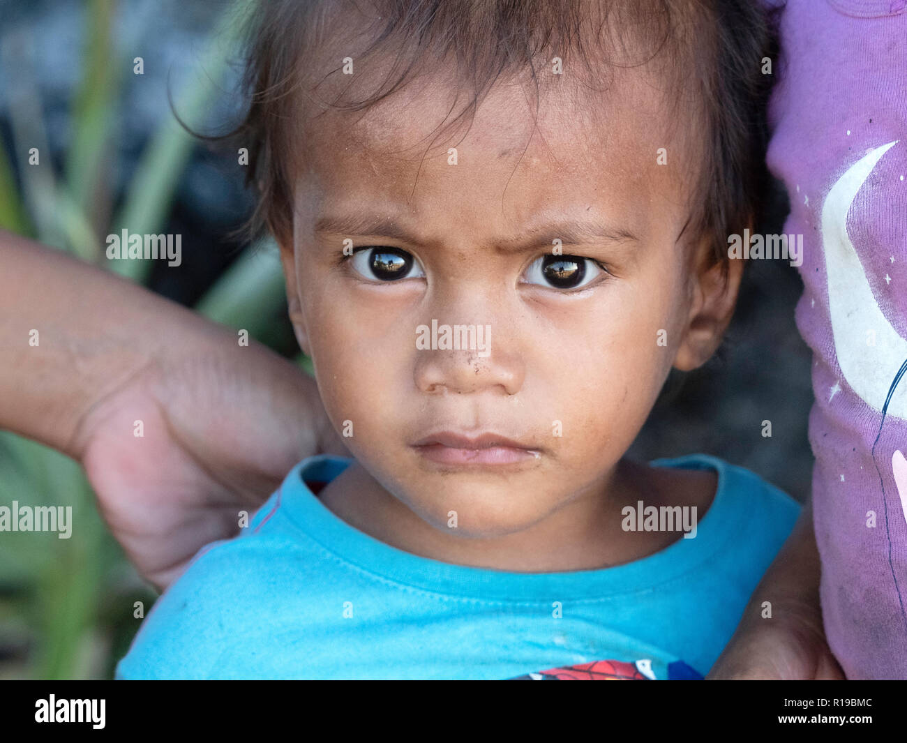 Young child on the island of Savai'i, the largest island in Samoa Stock ...