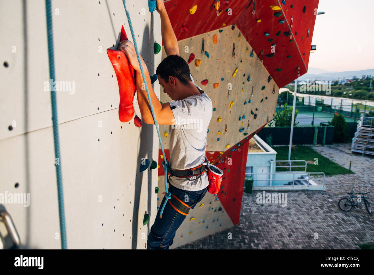 Belaying a climber indoor hi-res stock photography and images - Alamy