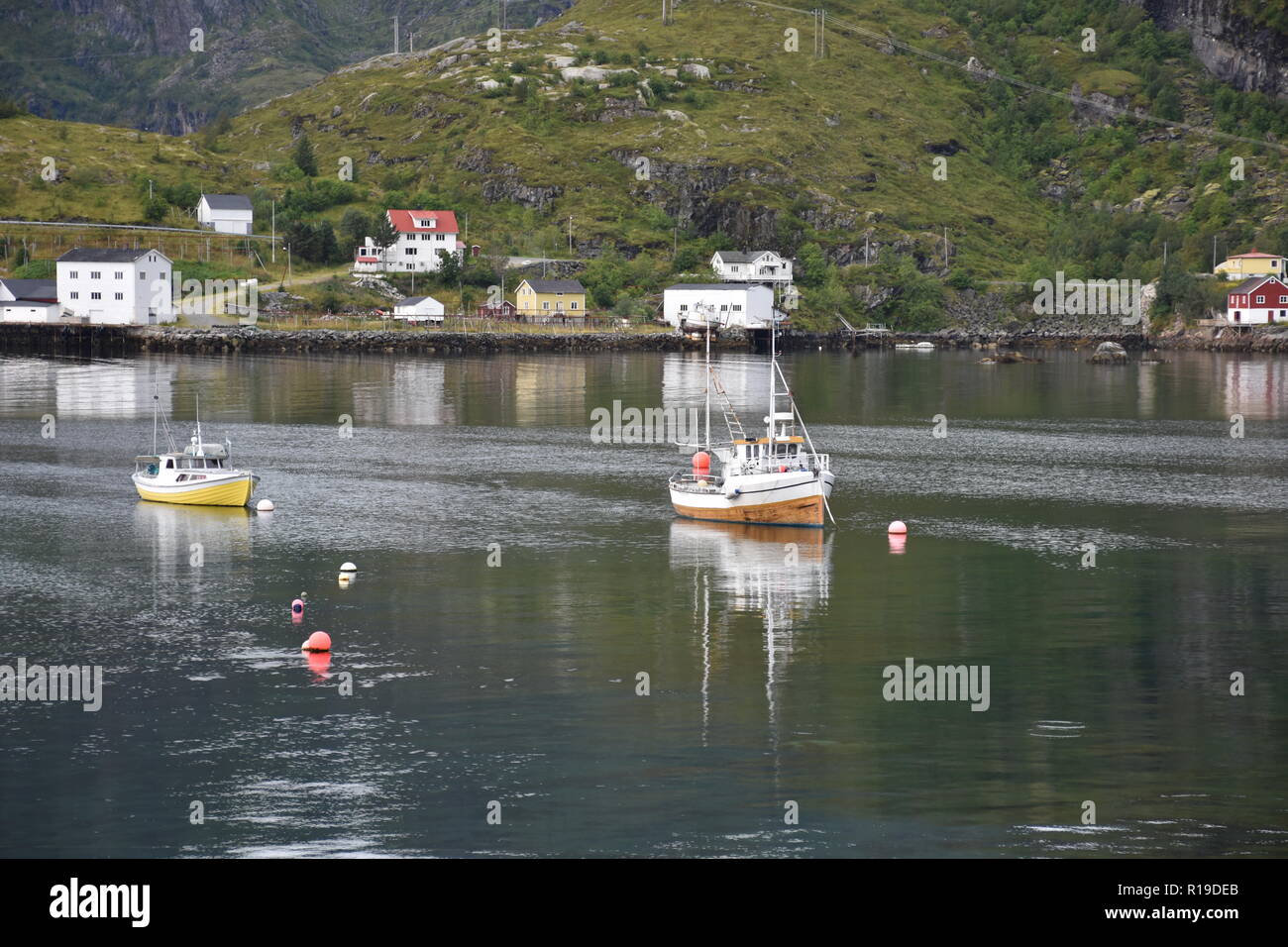Moskenes, Moskenesøya, Hafen, Lofoten, Fähre, Fährhafen, Fähranleger ...
