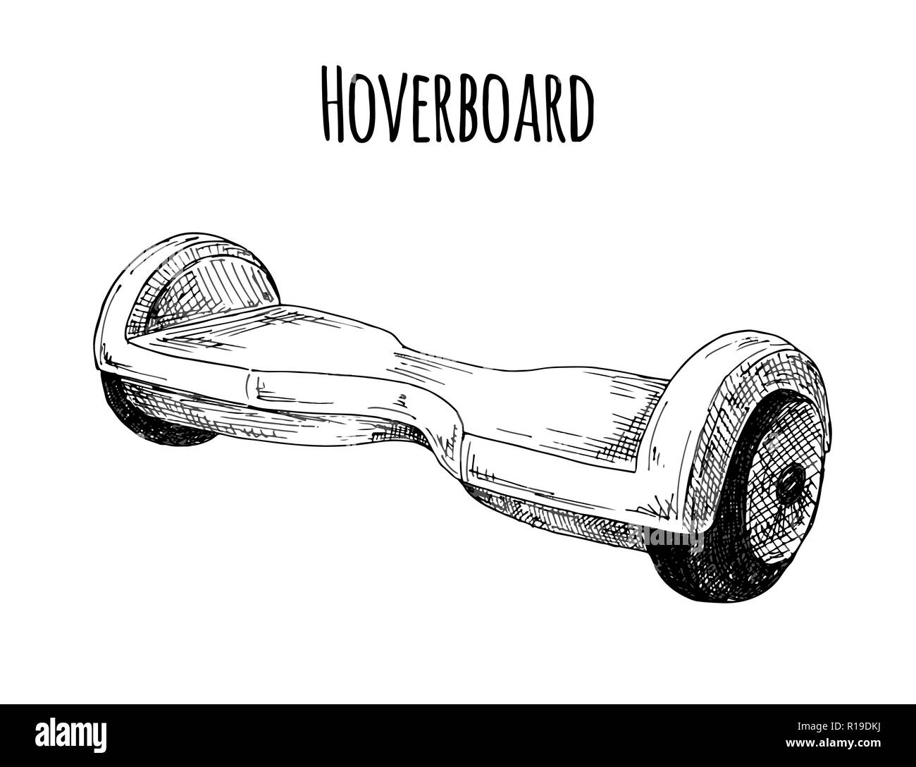 Hoverboard isolated on white background. Vector illustration Stock ...