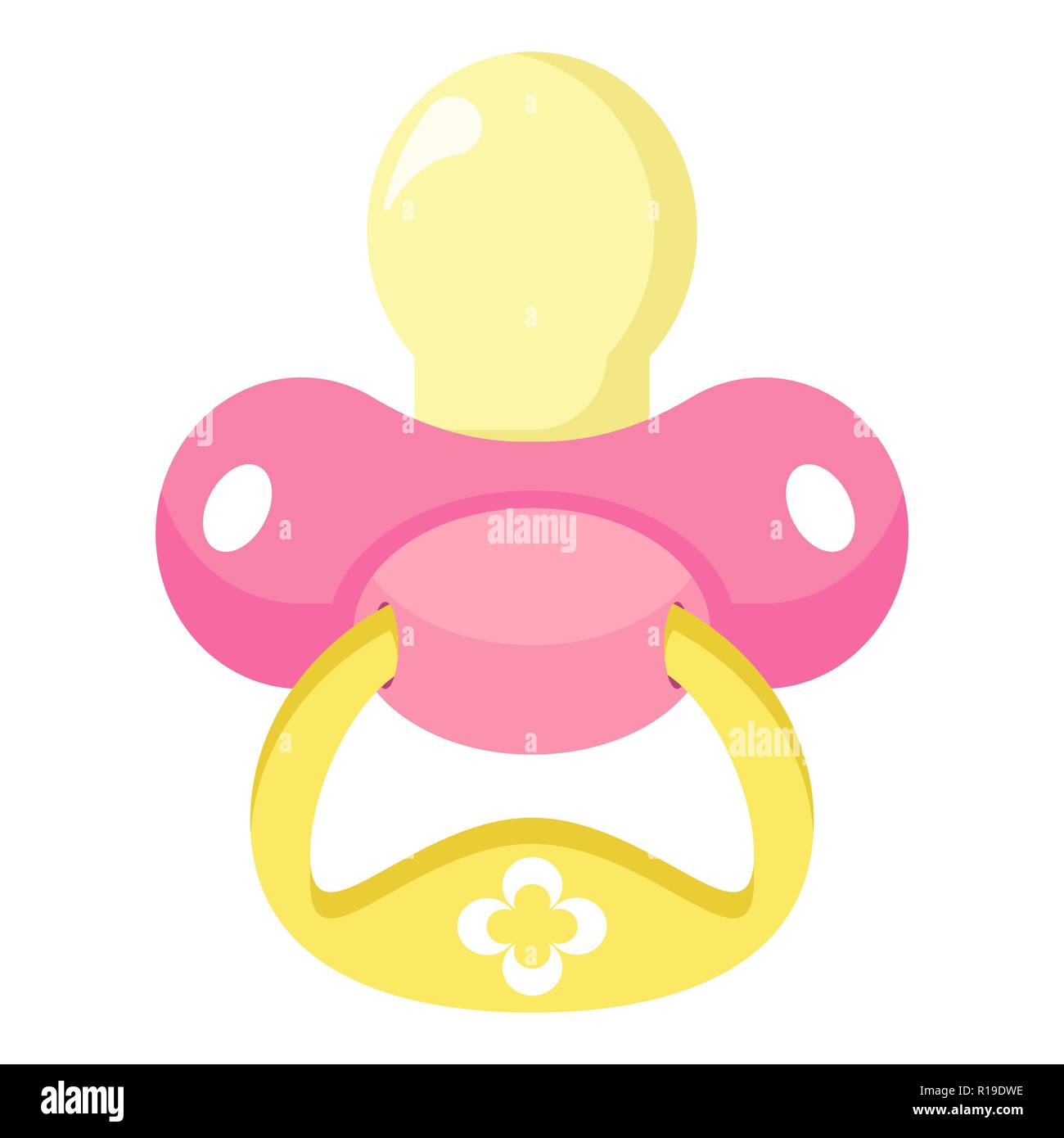 Baby pacifier isolated on white background. Vector illustration Stock ...