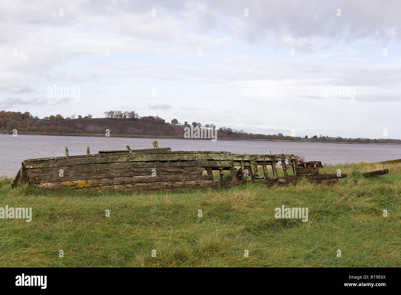 Purton hulks, ships graveyard, vessels beached on the bank of the River ...