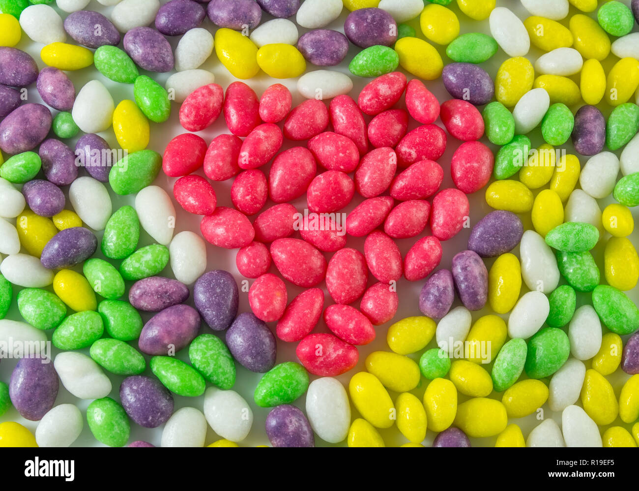 colorful candy sweets red candy heart-shaped, background texture Stock ...