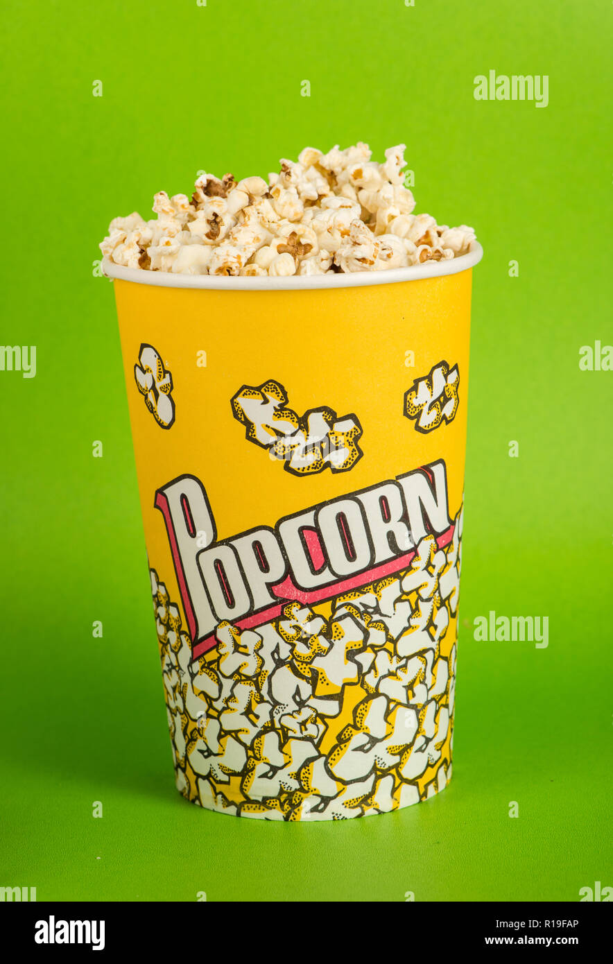 Box of Popcorn Isolated Stock Photo - Alamy
