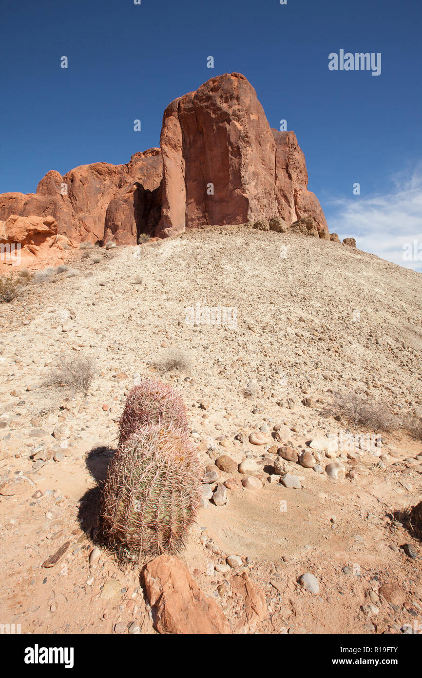 Fire wave rock formation in Valley Of Fire National Park Stock Photo ...