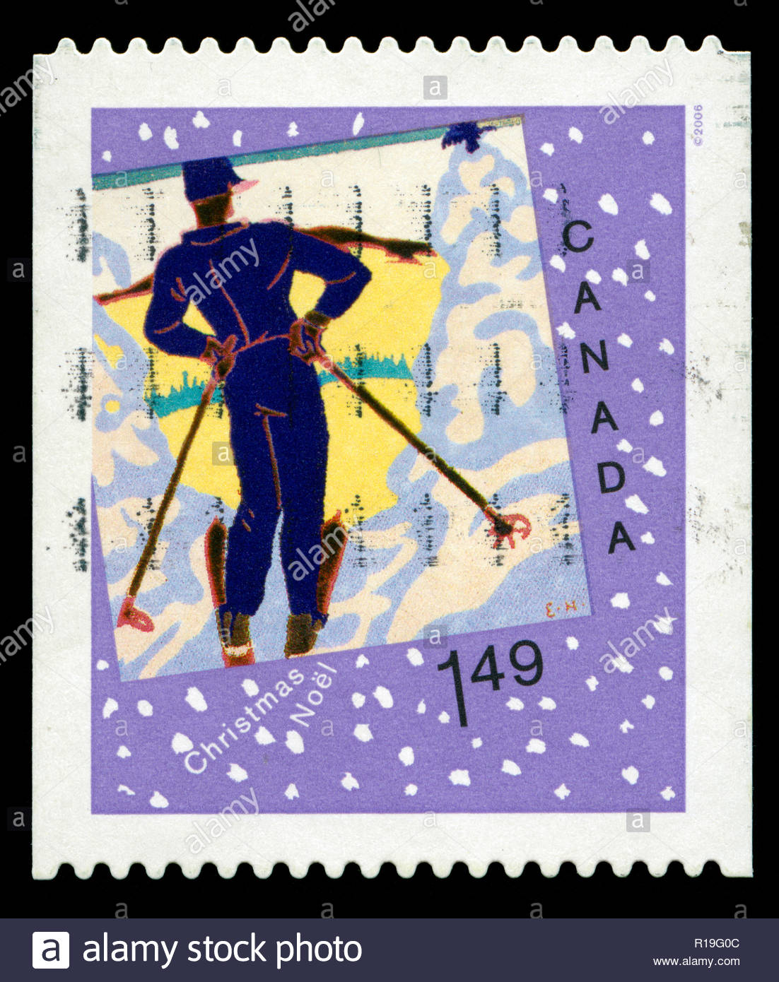 Christmas Postage Stamp Canada Stock Photos & Christmas Postage Stamp ...