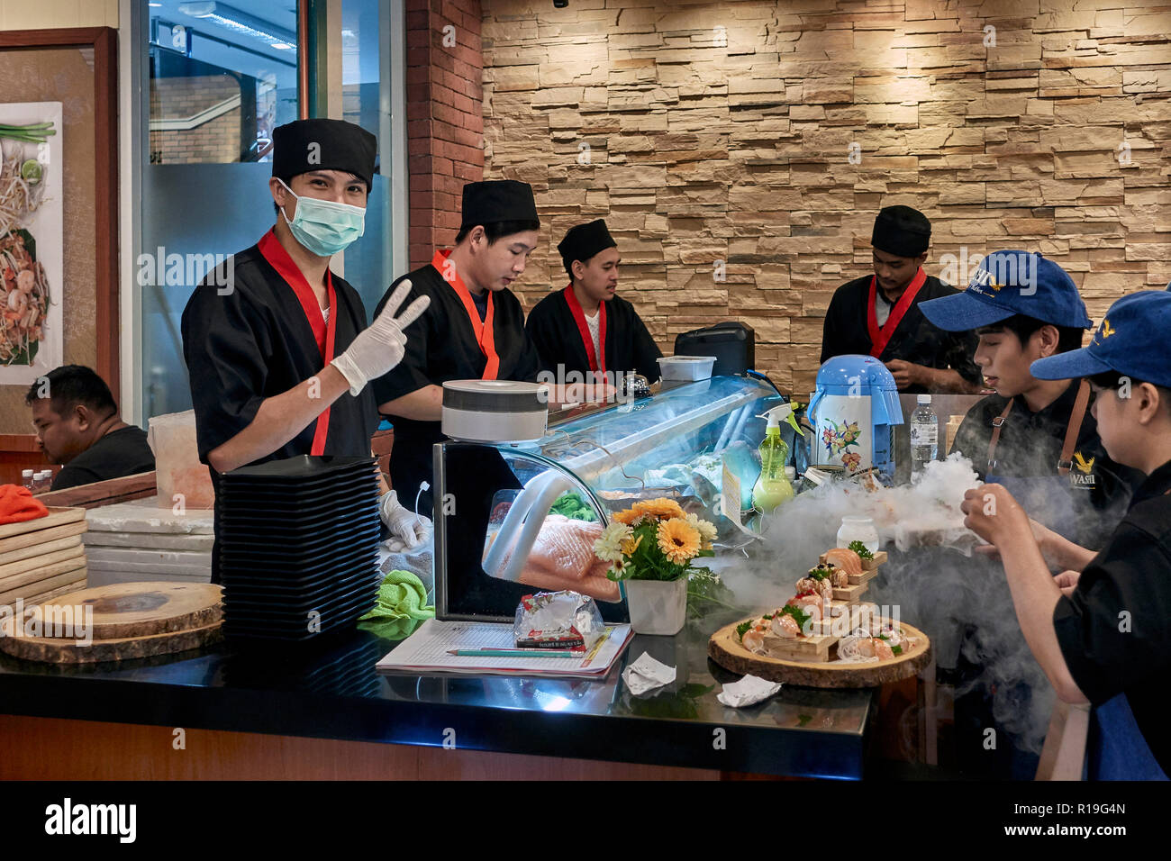 Sushi restaurant interior hi-res stock photography and images - Alamy
