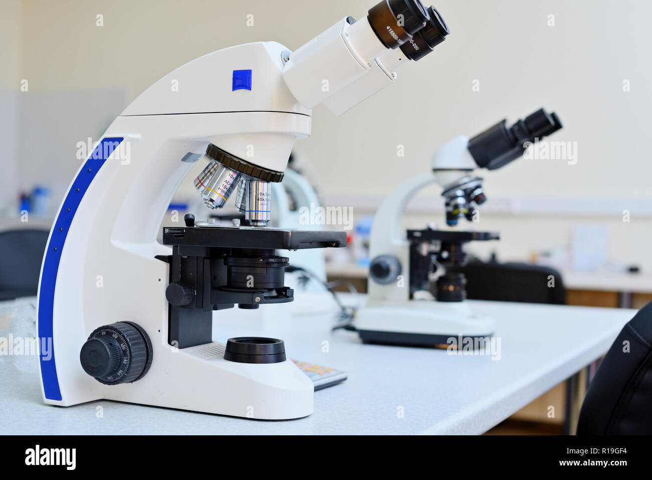 Workspace table laboratory equipment biology hi-res stock photography ...