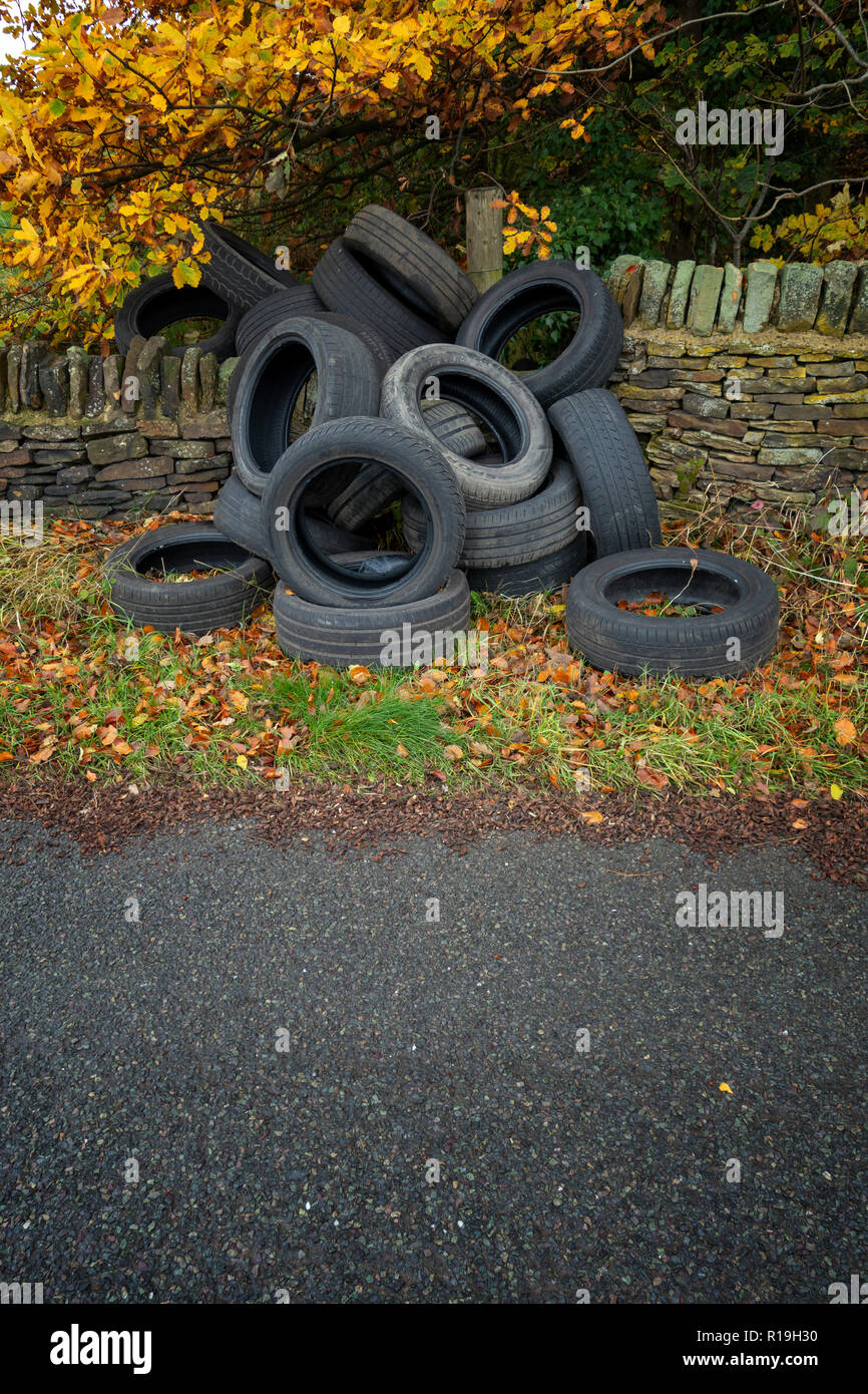 Flytipping rubbish tyres pollution hi-res stock photography and images ...