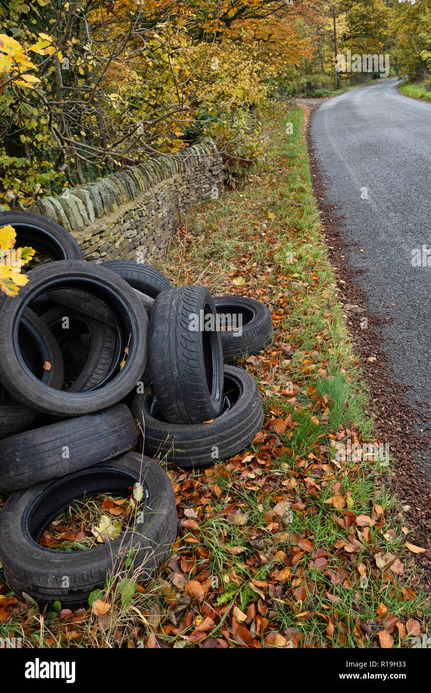 Flytipping rubbish tyres pollution hi-res stock photography and images ...