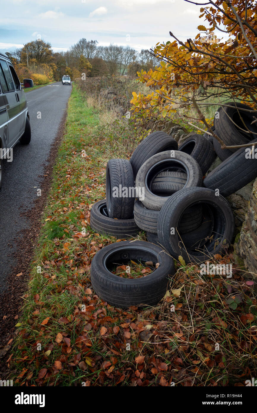 Flytipping rubbish tyres pollution hi-res stock photography and images ...