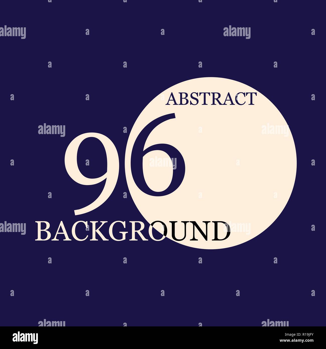 Blue abstract background with 96 number and circle text Stock Vector ...