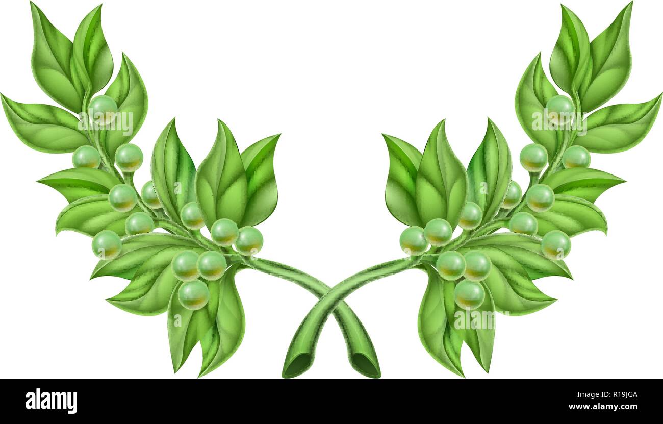 Olive branches green olives Stock Vector Images - Alamy