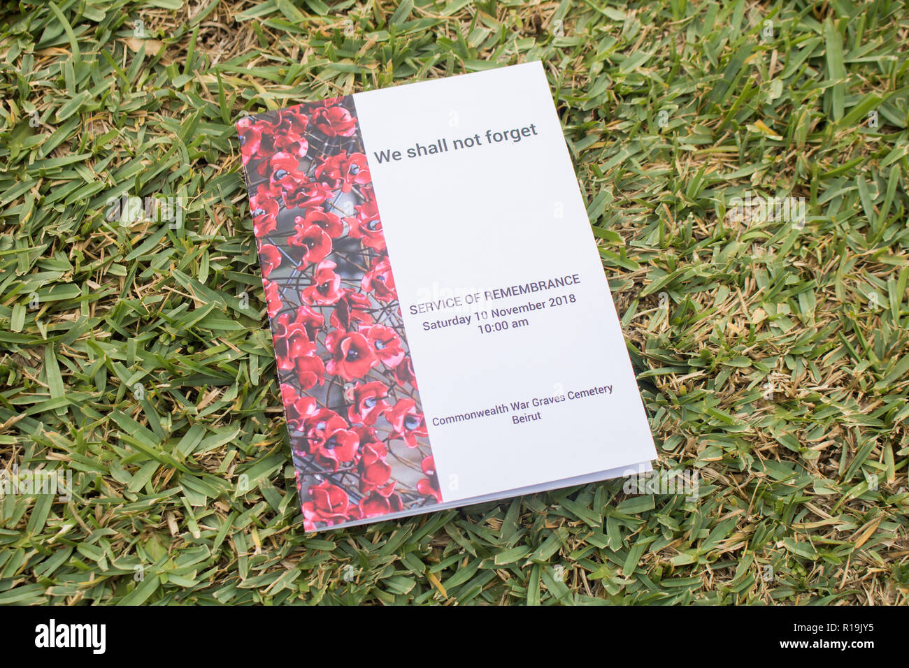 Beirut Lebanon. 10th November 2018. A service of remembrance at the ...