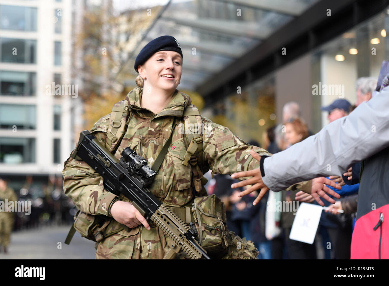 Female British soldier of the Royal Yeomanry in the Lord Mayor's Show ...