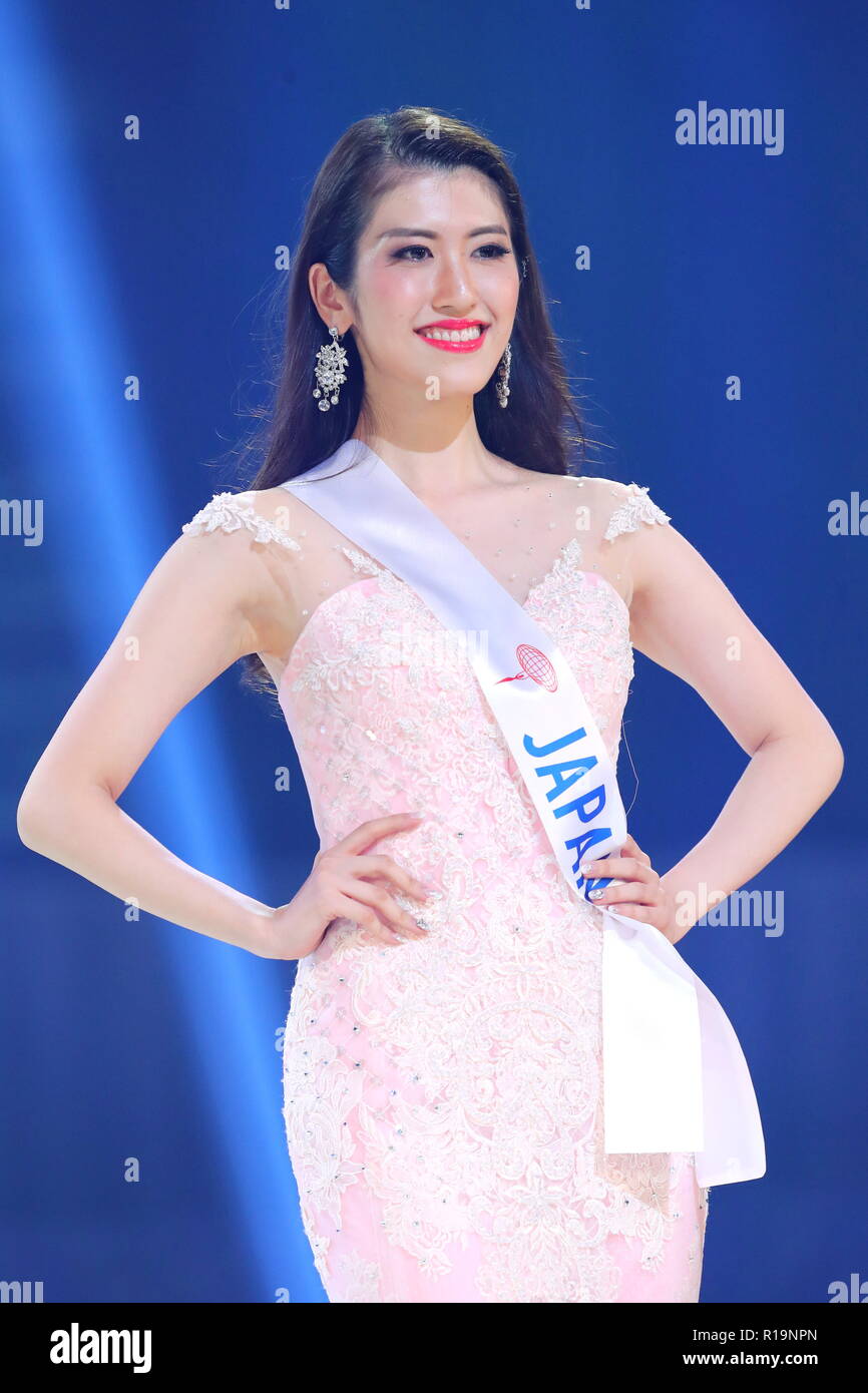 Hinano Sugimoto of Japan competes at the 58th Miss International Beauty ...
