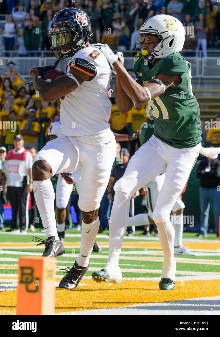 Waco, Texas, USA. 3rd Nov, 2018. Oklahoma State Cowboys wide receiver ...