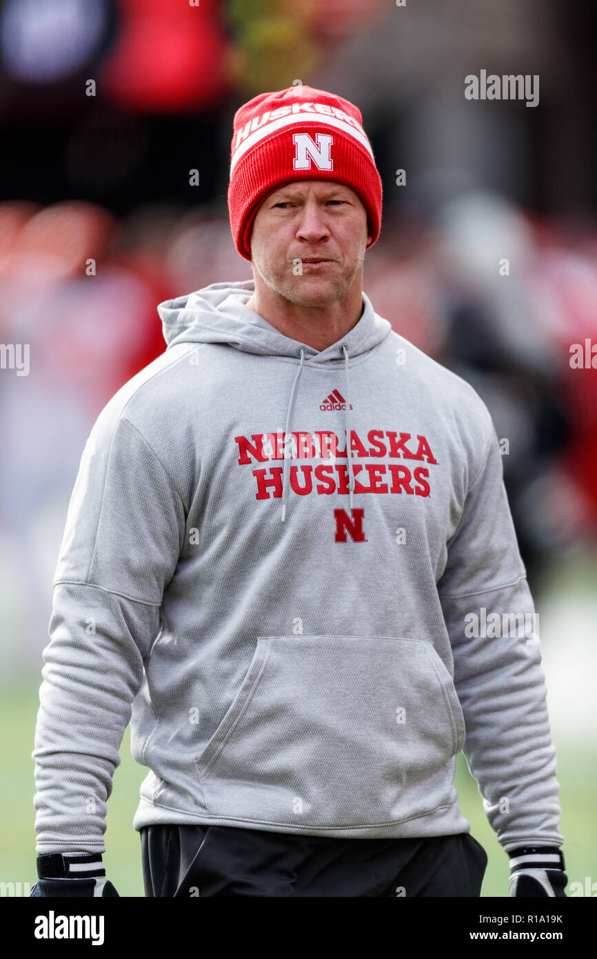 Lincoln, NE. U.S. 10th Nov, 2018. Nebraska Cornhuskers head coach Scott ...