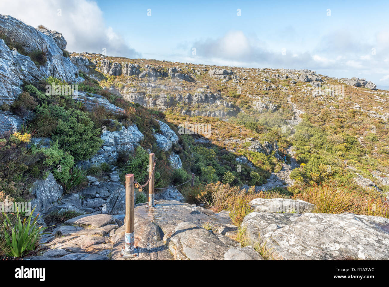 CAPE TOWN, SOUTH AFRICA, AUGUST 17, 2018: The view on top of Table ...