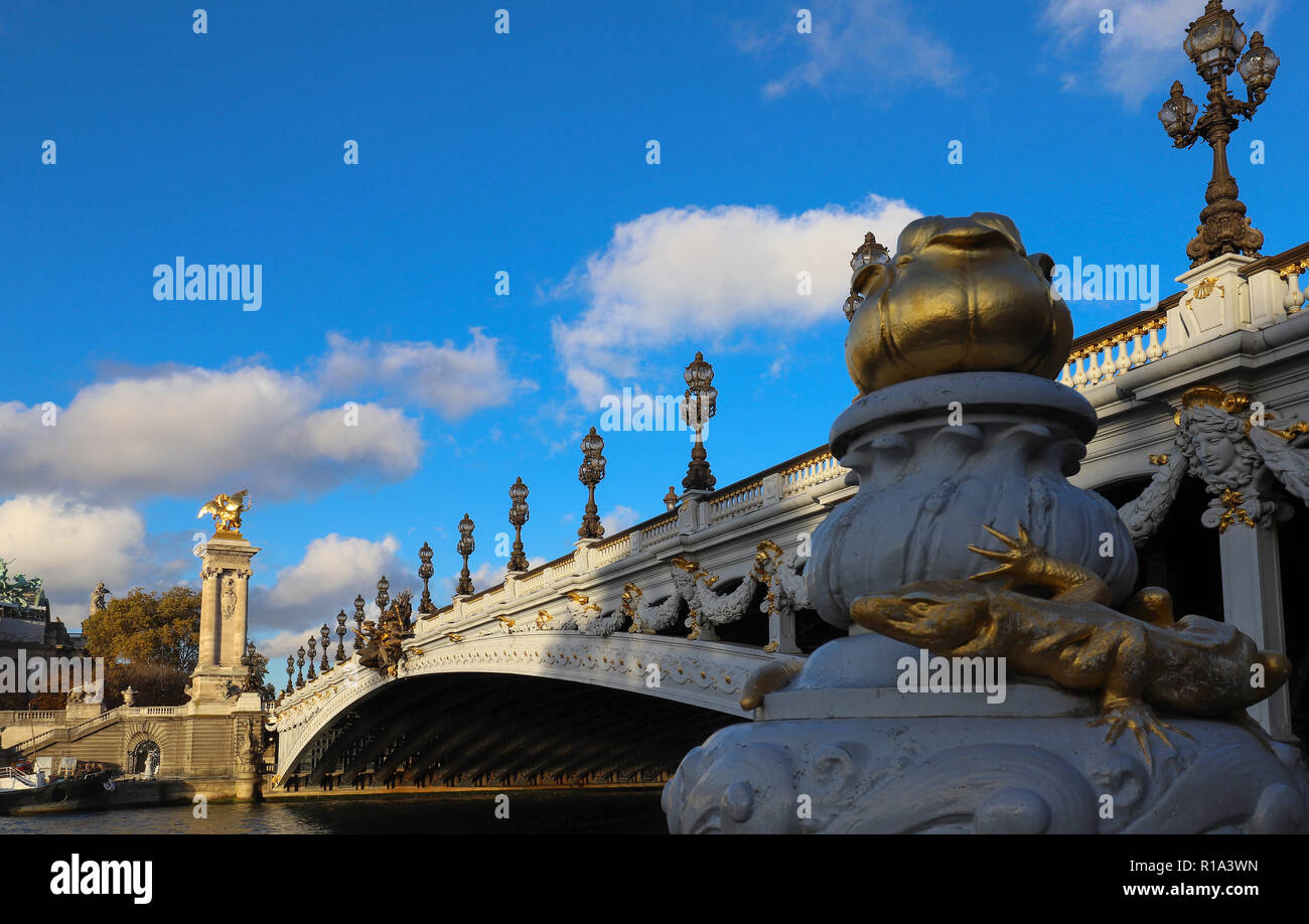 The famous Alexandre III bridge in Paris, France Stock Photo - Alamy