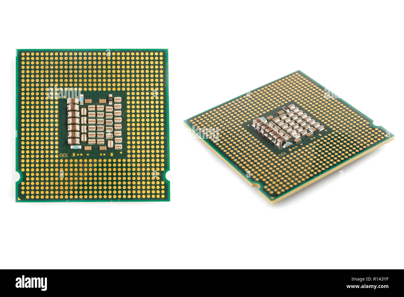 CPU microprocessor on white background Stock Photo - Alamy