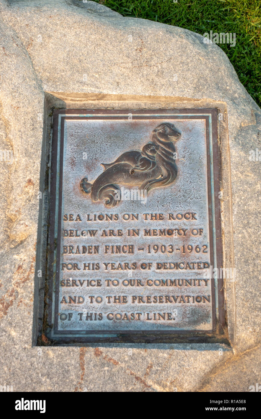 Memorial plaques for Braden Finch near Inspiration Point, overlooking ...