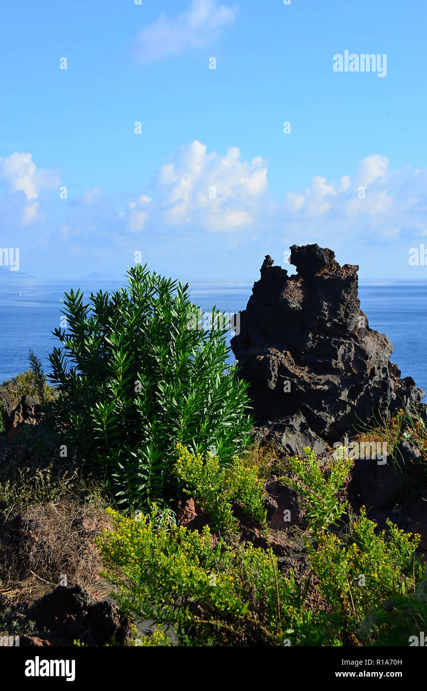 Aeolian Islands, Sicily, Italy. Island of Vulcano, the Valle dei mostri ...