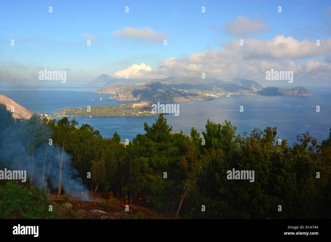 Aeolian Islands, Sicily, Italy. Island of Vulcano, locality Capo Grillo ...